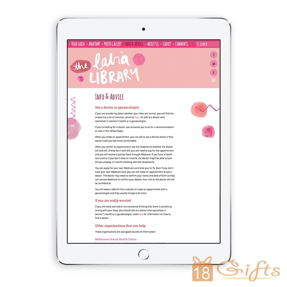 Labia Library 解答小陰唇的迷思 | 18 Gifts 成人用品